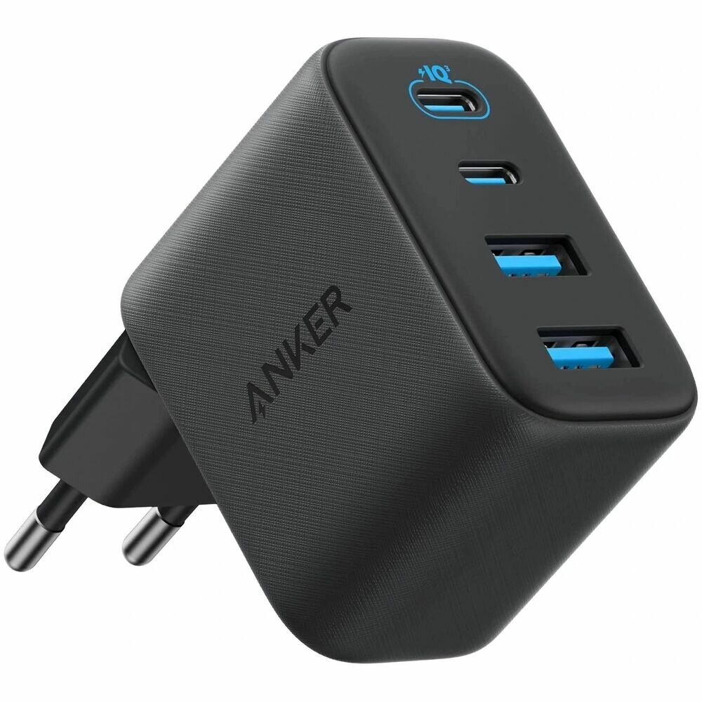 Сетевое зарядное устройство Anker Zolo A121E 50W 2xUSB + 2xUSB-C черное