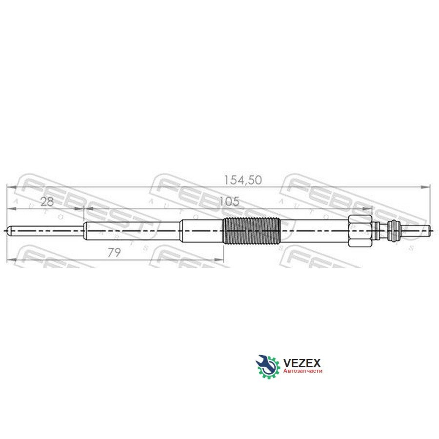 FEBEST 08642-001 свеча накаливания
