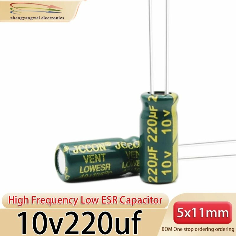 Высокочастотные алюминиевые конденсаторы ZHENGYANGWEI ELECTRONICS 10v220uf 20PCS