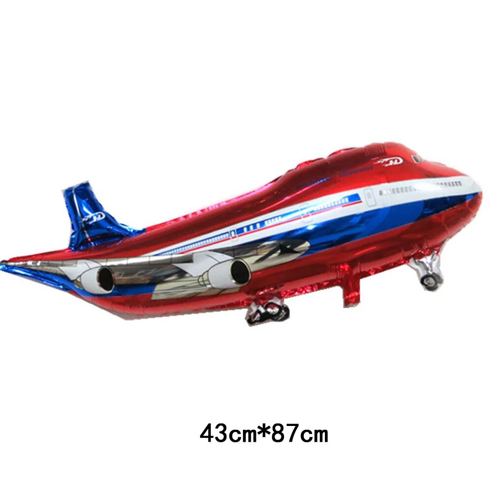 Красно-синий воздушный шар самолет из фольги Red Aircraft