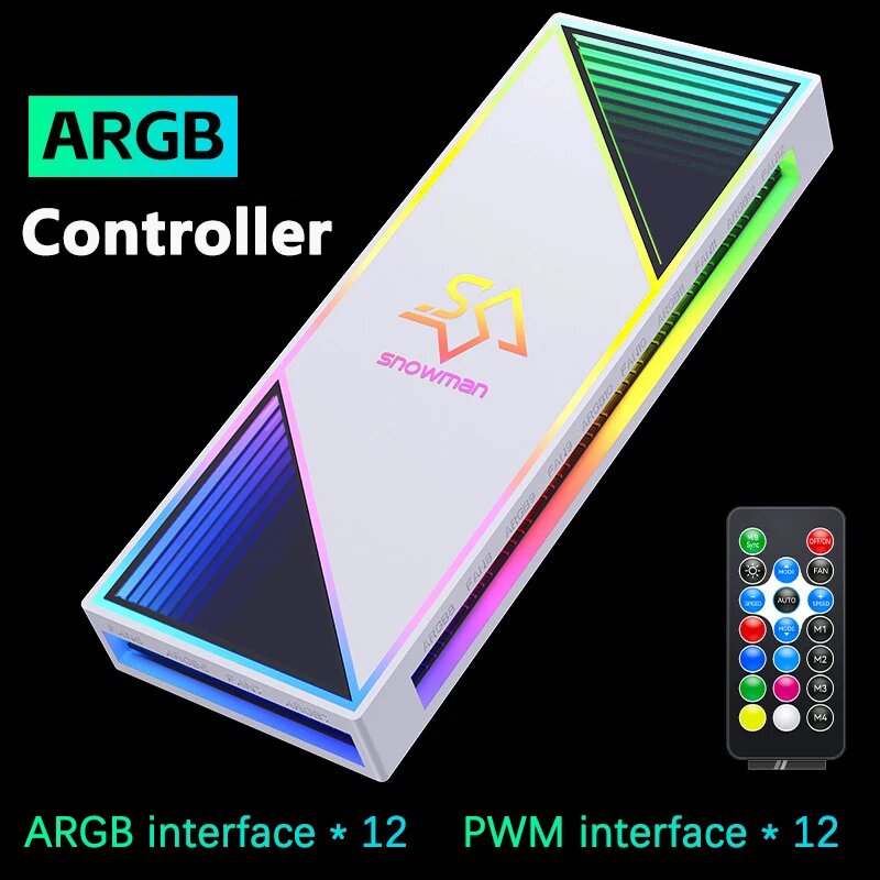 Контроллер ARGB Snowman H12 White для вентиляторов
