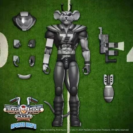 Фигурка Bandai Biker Mice From Mars Mouse Throttle Modo Vinnie 1/12 Серый, Modo-B