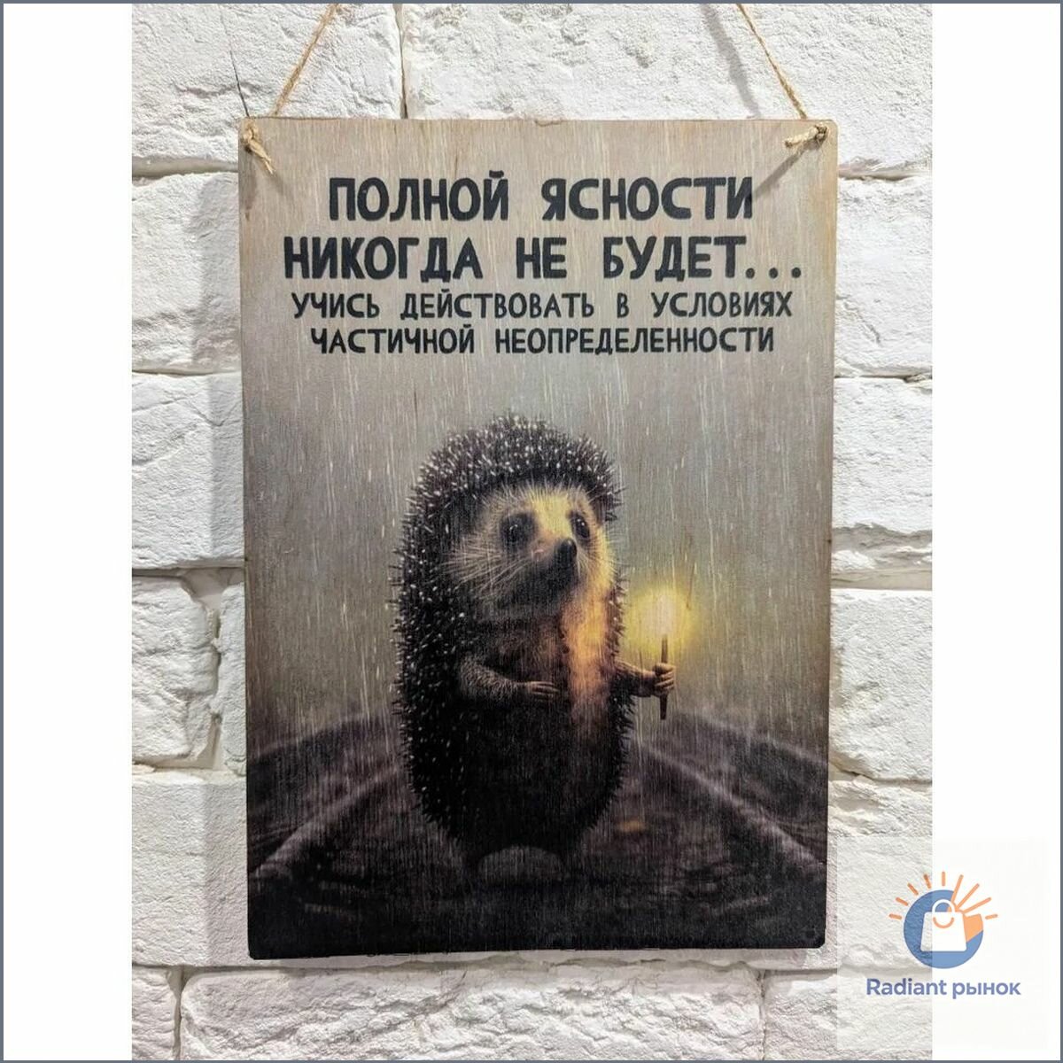 Табличка металлическая "Полная ясность" 20x30 cм.