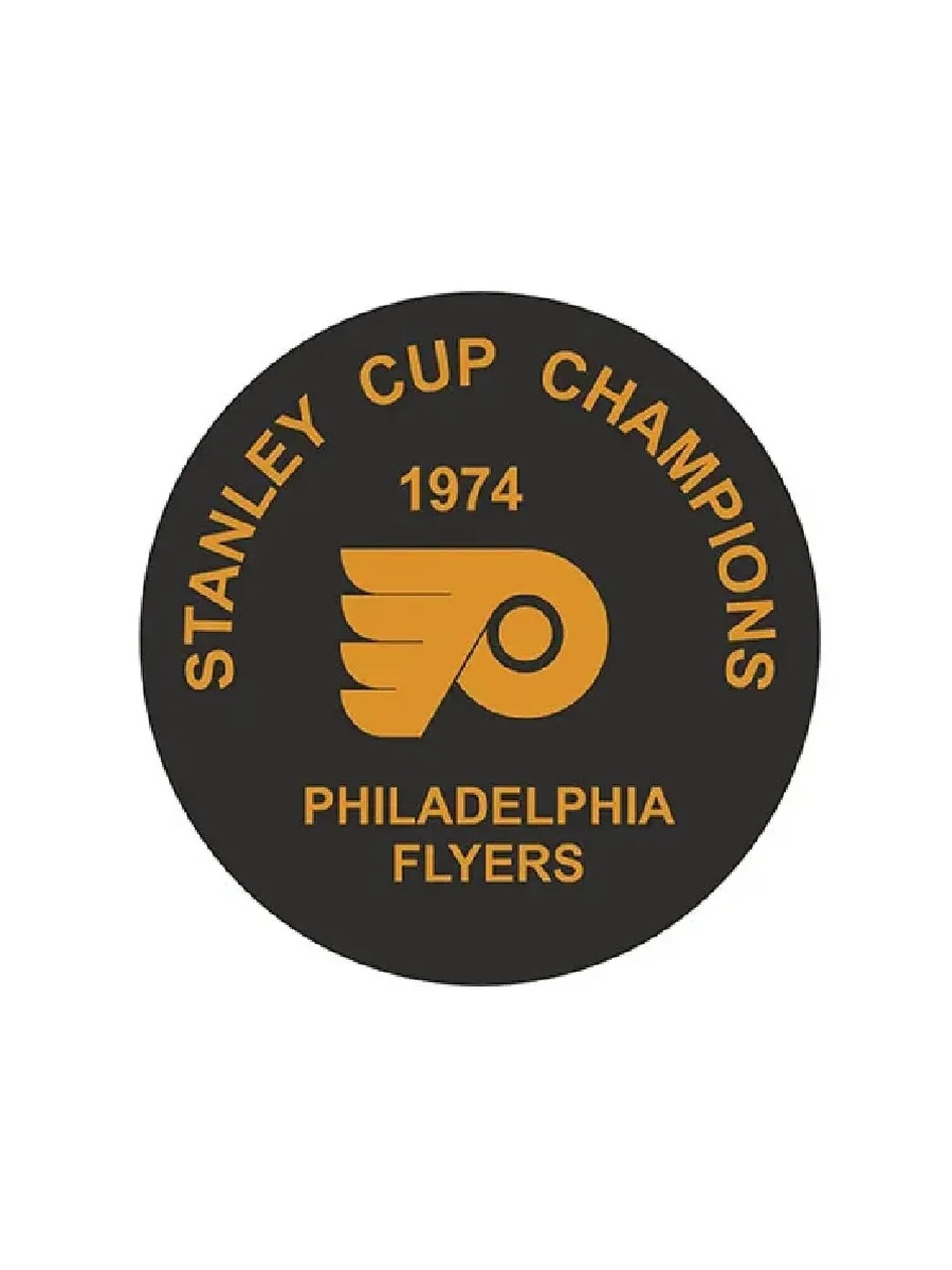 Шайба Sportfanat НХЛ Champions 1974 Филадельфия 1-ст, 76 мм, черный