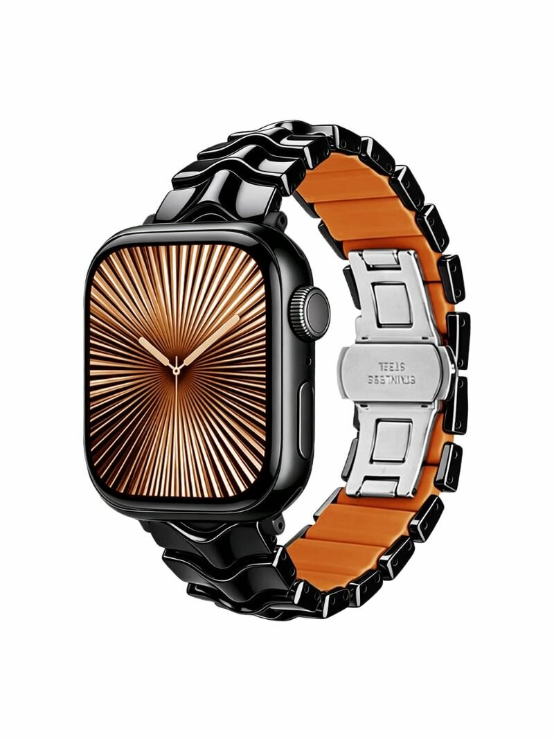 18мм металлический ремень для Apple Watch Series 11 46мм ultra 3 2 1 49mm Женский резиновый ремень для Iwatch 9 8 7 44мм