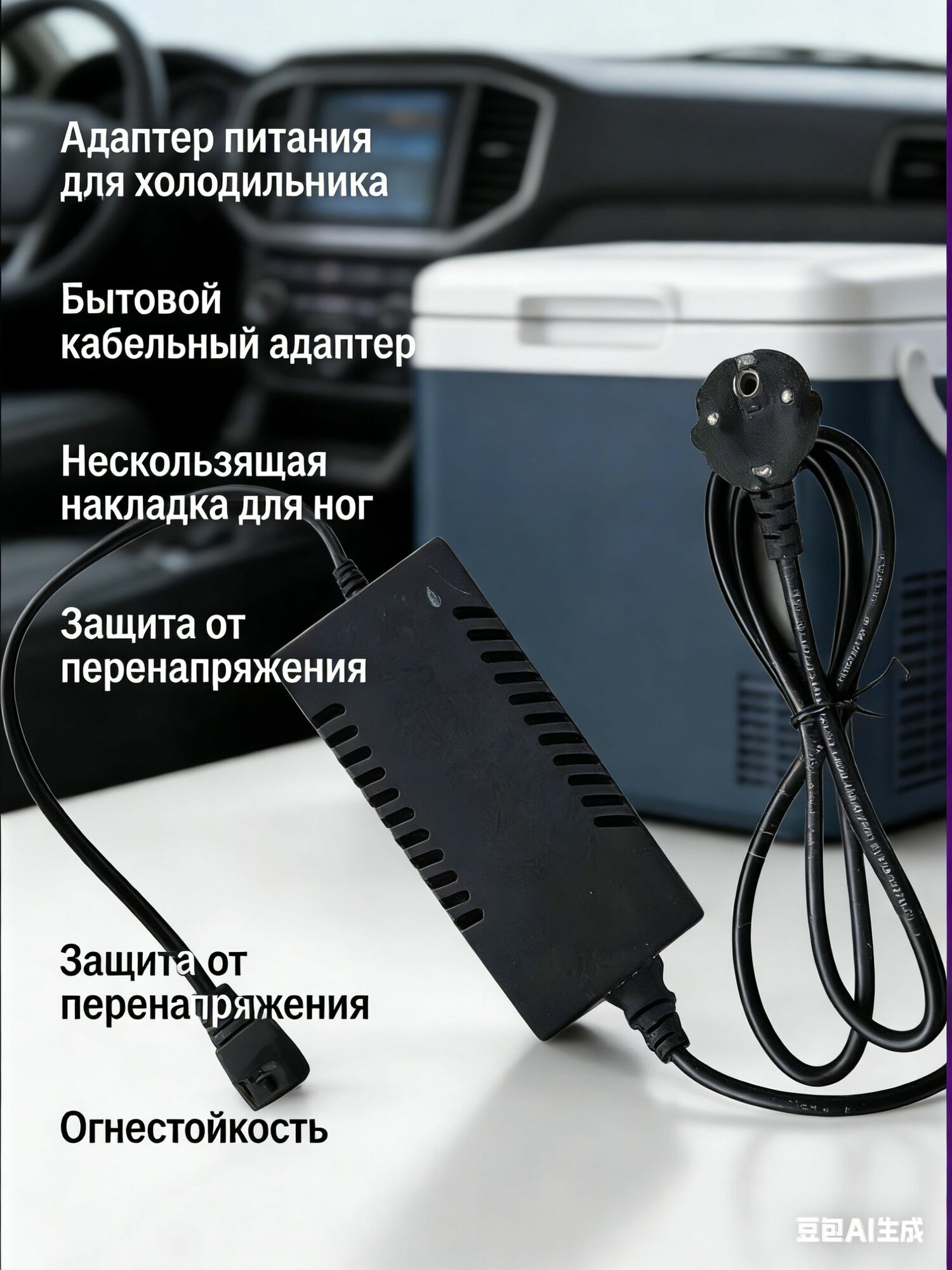 Универсальный сетевой адаптер для автохолодильников Alpicool / Libhof / Meyvel / Sumitachi 60Вт 14.5В блок питания 220В в 12-24В зарядка