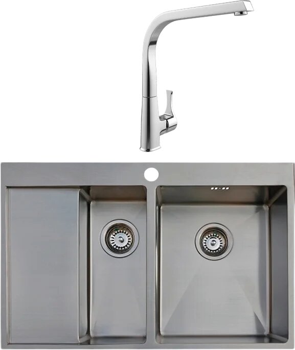 Комплект Мойка Seaman Eco Marino SMB-7851DLS / Смеситель MEGA Mega