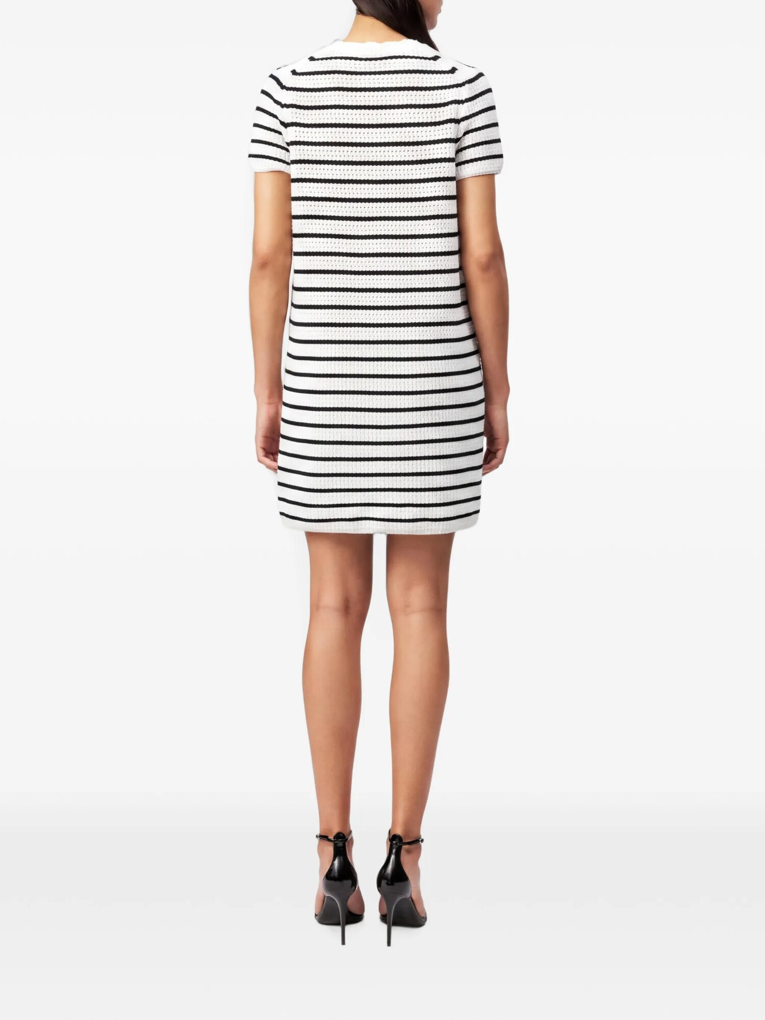 Платье Drykorn Aiula striped mini dress, размер 46, бежевый/белый — фото 1