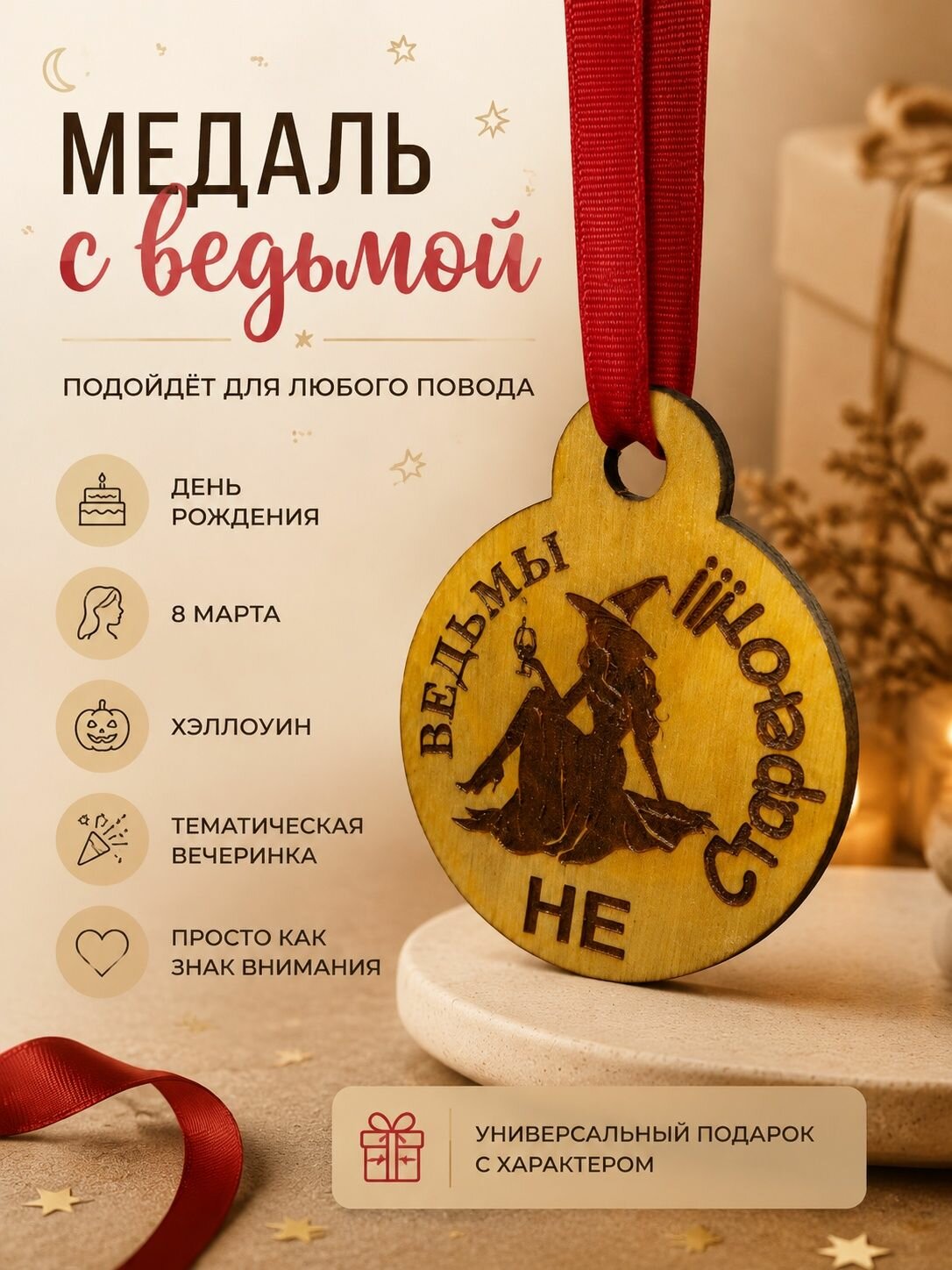 Подвеска, прикол, ведьмы не стареют, фанера