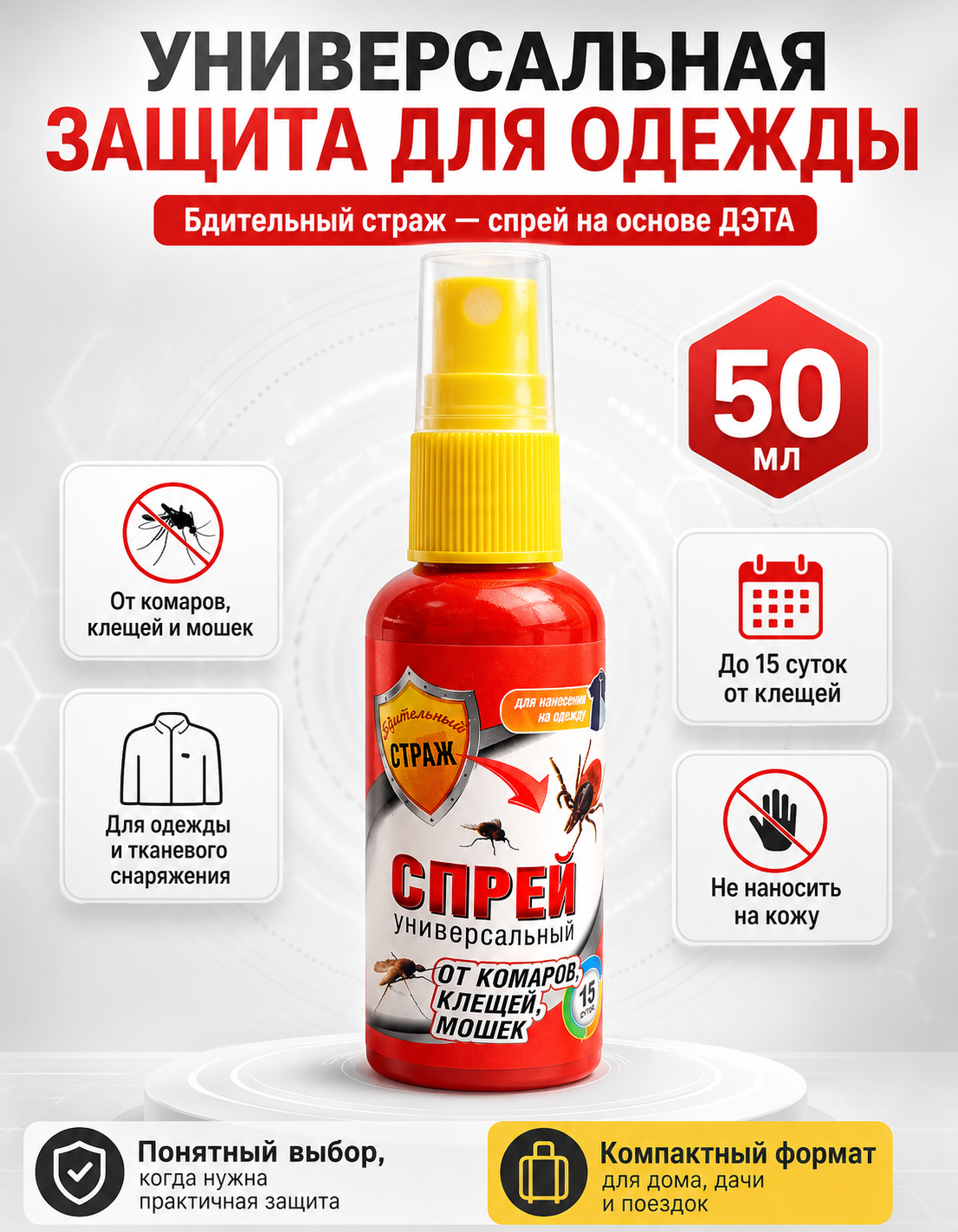 Бдительный страж - лосьон-спрей универсальный 50мл