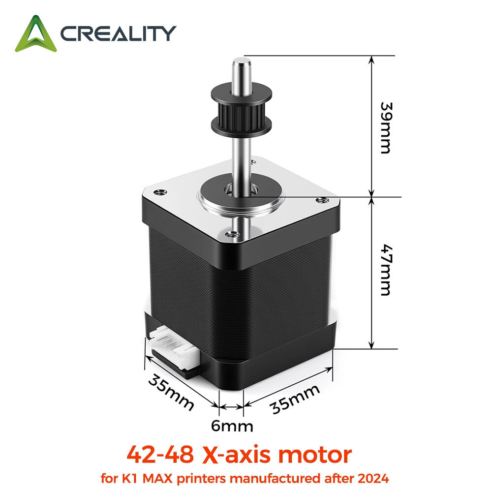 Шаговый двигатель оси X Creality K1 MAX 42-48, произведён после 2024 г, аксессуар для 3D-принтера (Цвет товара: k1 max 42-48 x-axis motor)