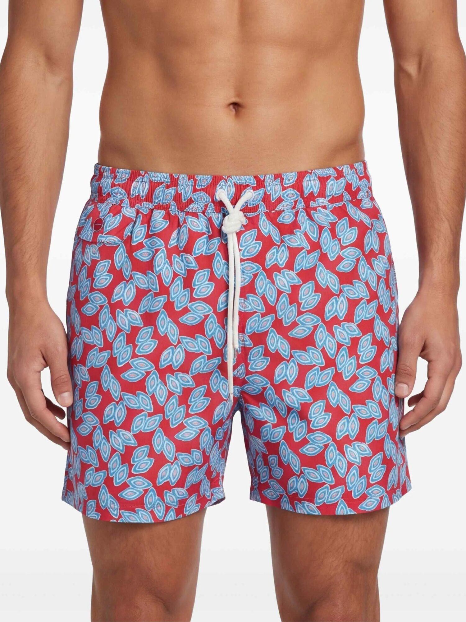 Шорты для плавания Kiton Geometric-print drawstring swim shorts, размер 46 — фото 1
