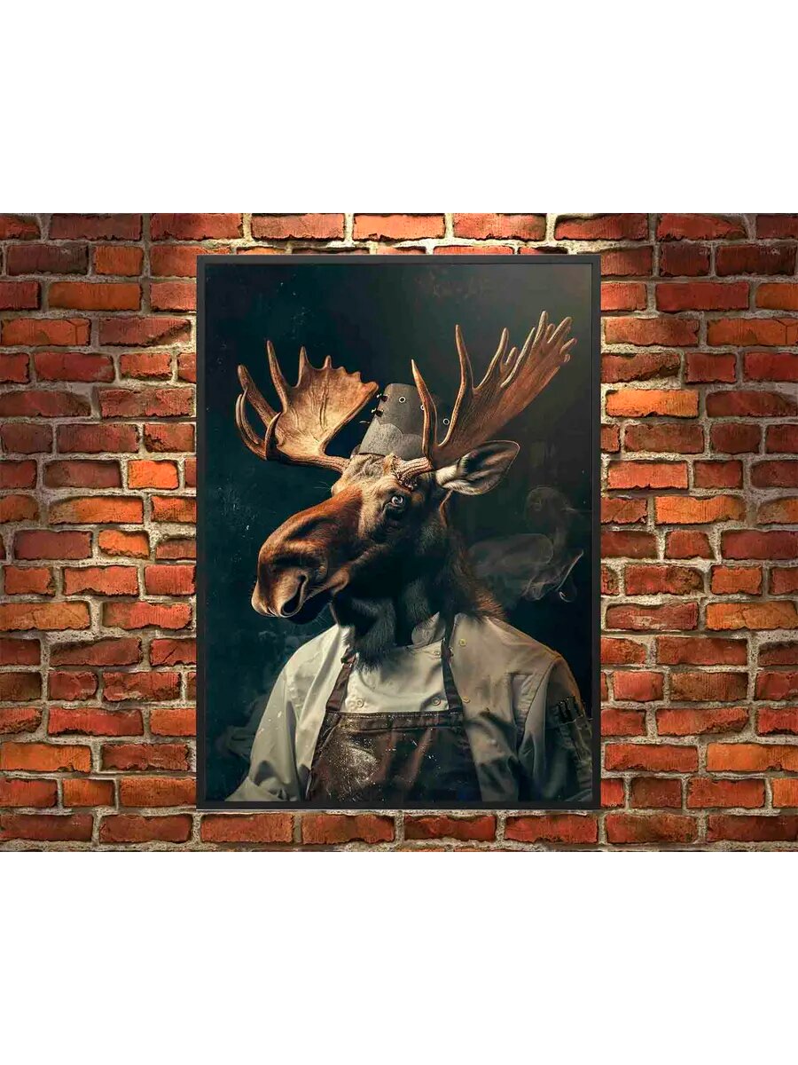 Приготовление мяса лося 2 (2), Плакат 30x42см