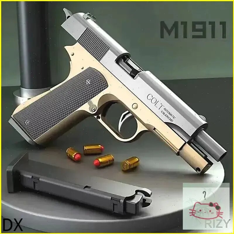 Автоматический страйкбольный пистолет 1911 Desert Eagle: с автовыбросом гильз и затворной задержкой, подарок для мальчиков
