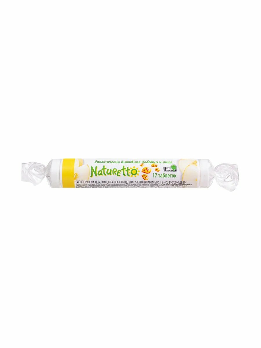 Натуретто / Naturetto Витамины C, Е со вкусом дыни таблетки м