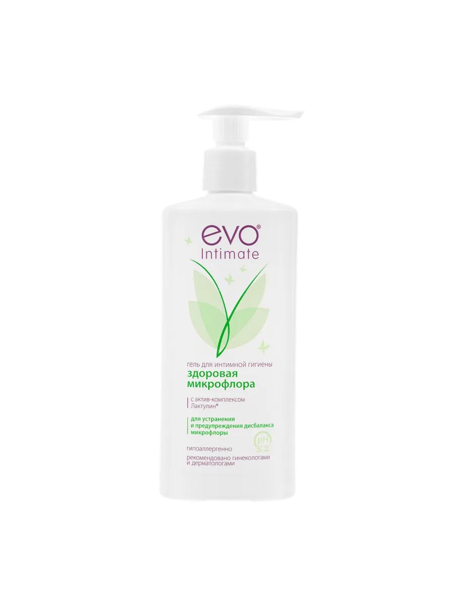EVO Intimate Гель для интимной гигиены Здоровая микрофлора с актив-комплексом Лактулин 250 мл 1 шт