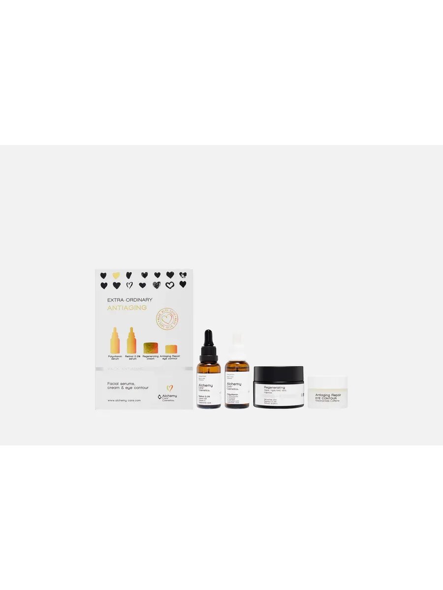 ALCHEMY CARE Extra-ordinary antiaging Набор для антивозрастного ухода за кожей 4 шт