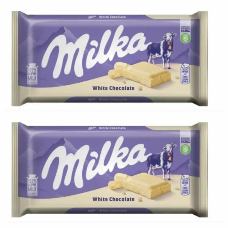 Милка Шоколад белый White Chocolate, 90 гр, 2 уп