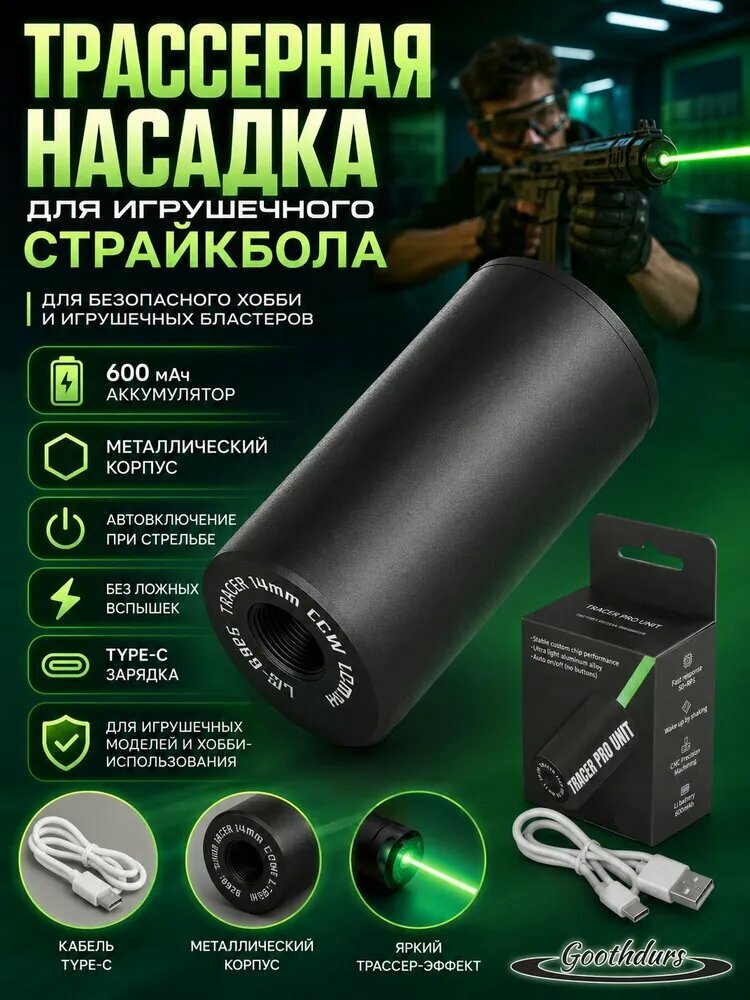 Трассерная насадка TRASER PRO UNIT LC-0926, Устранение светового заряда