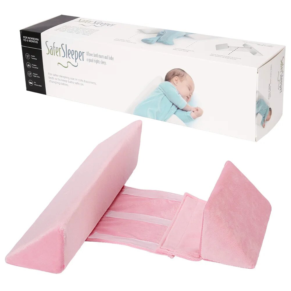 Детская подушка для сна на боку из хлопка и полиэстера Розовый, pink