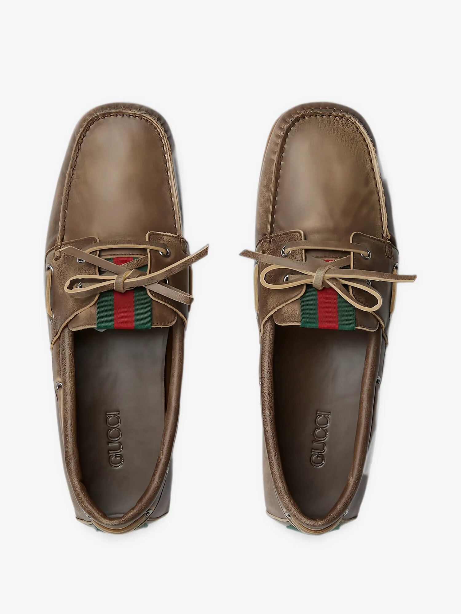 Топсайдеры GUCCI Web, размер 9, коричневый — фото 1