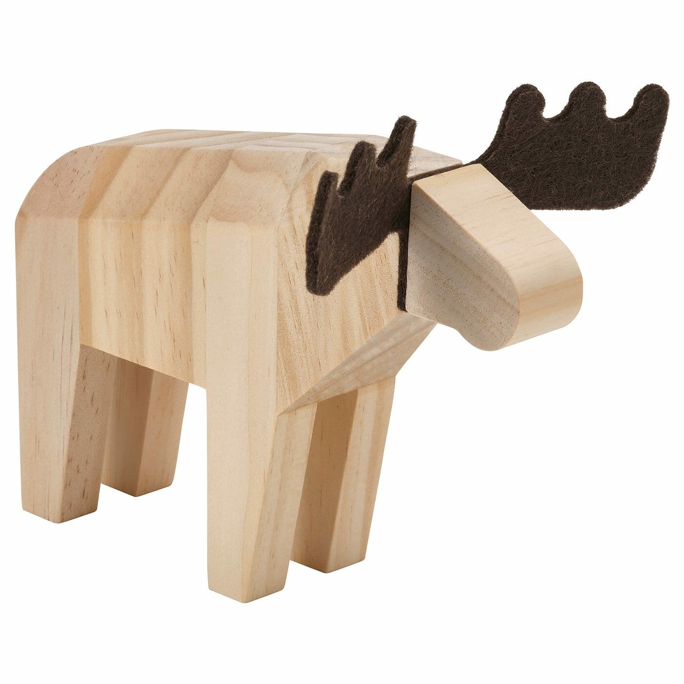 Фигурка декоративная IKEA HOSTAGILLE украшение, лось 806.305.90, светло-коричневый, 13 см
