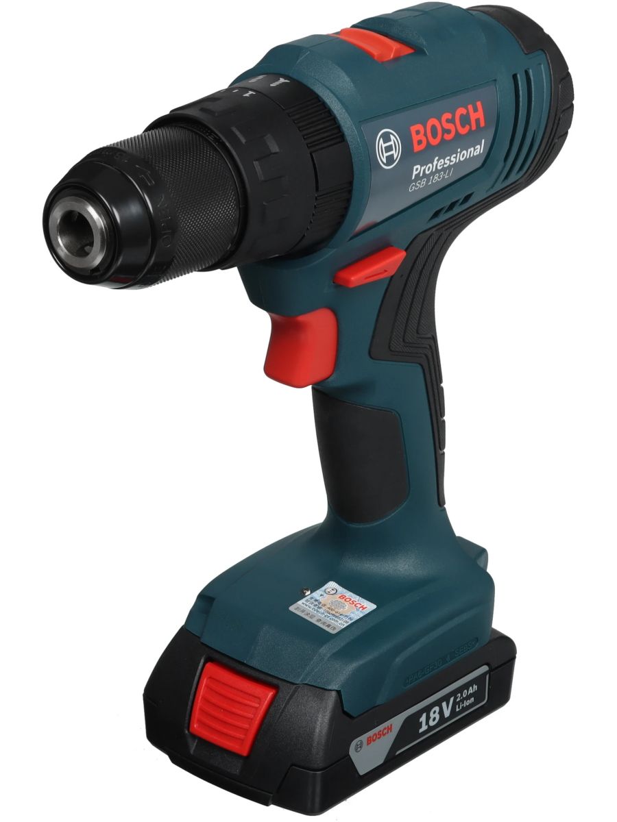 Аккумуляторная ударная дрель-шуруповерт BOSCH Professional GSB 183-LI (2 x 2 Ач, ЗУ) в кейсе