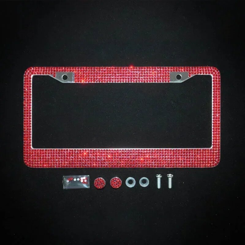 Наклейка-стразы Рамка Для Номерного Знака 1PC red diamond
