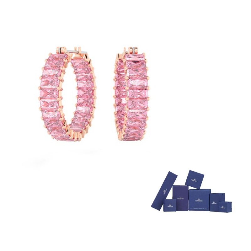 Серьги конго, кристаллы Swarovski