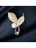 Брошь, жемчуг имитация, золотой