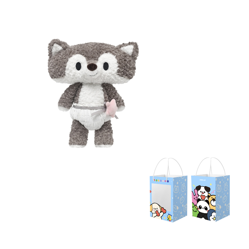Плюшевая игрушка унисекс ZHUOQU Juvenile Dewolf-Diaper, 28 см