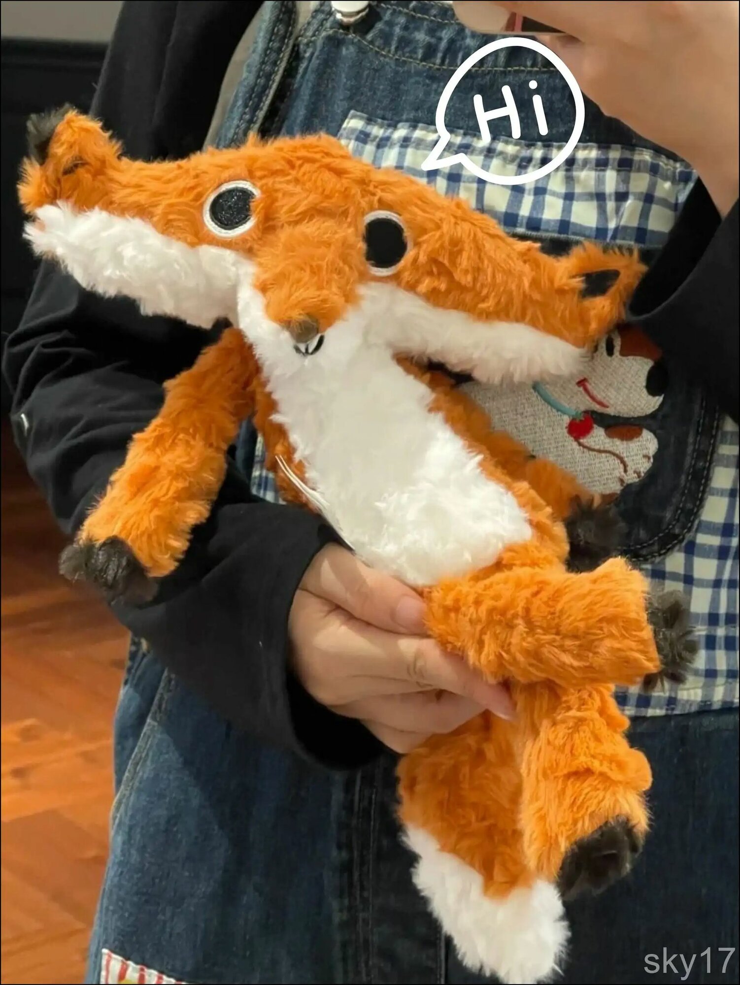 Плюшевая игрушка Кривой Лисёнок, мягкая текстильная лиса коричневая FOX, подарок для девочки