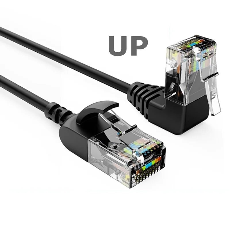 Ethernet кабель 2m, Cat6, 90°, UP