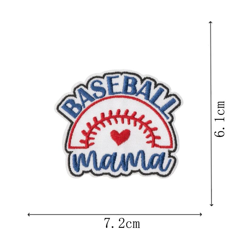 Вышитая нашивка Baseball Mama, 7.2x6.1 см, DEREN9801-30