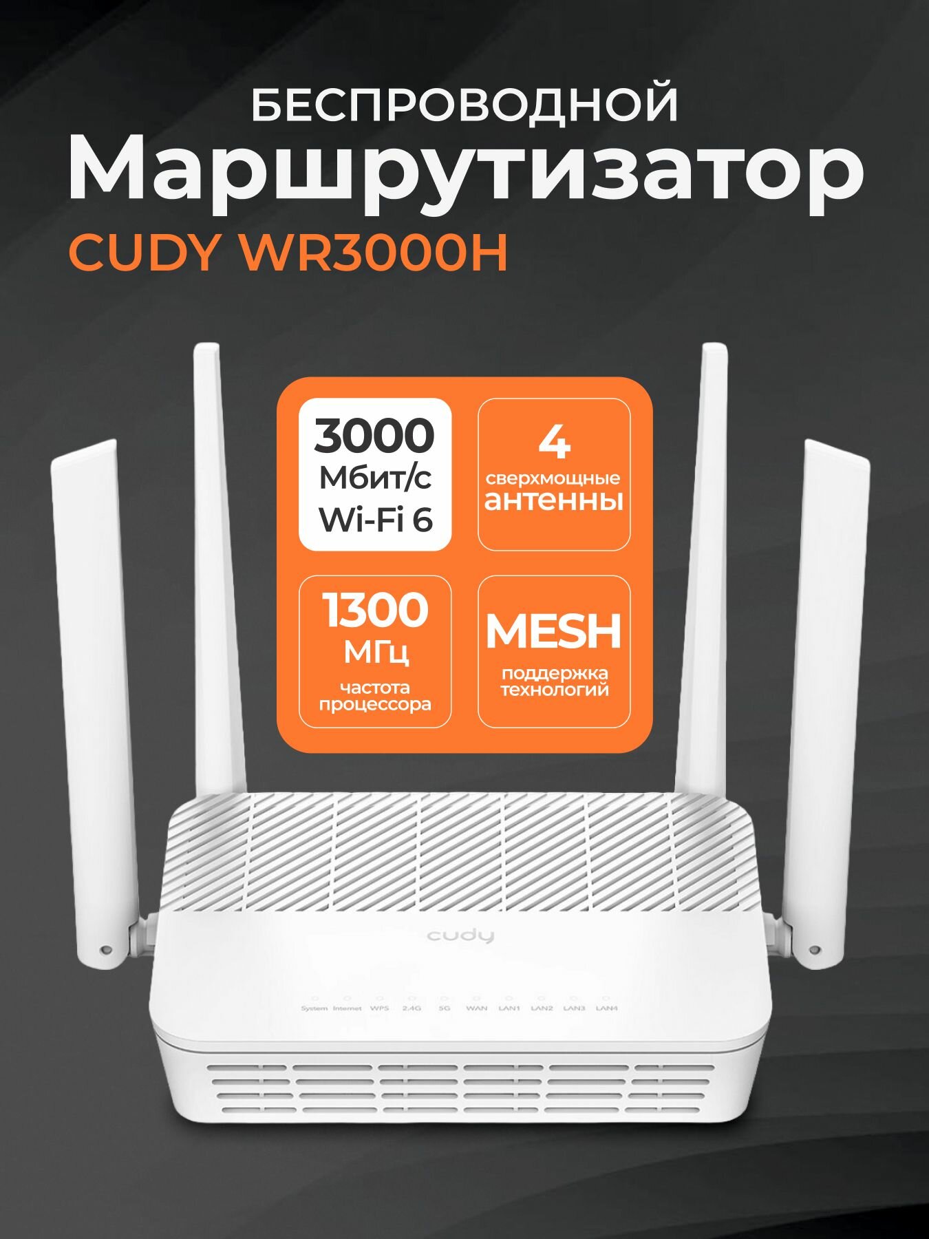 Беспроводной маршрутизатор Cudy WR3000H