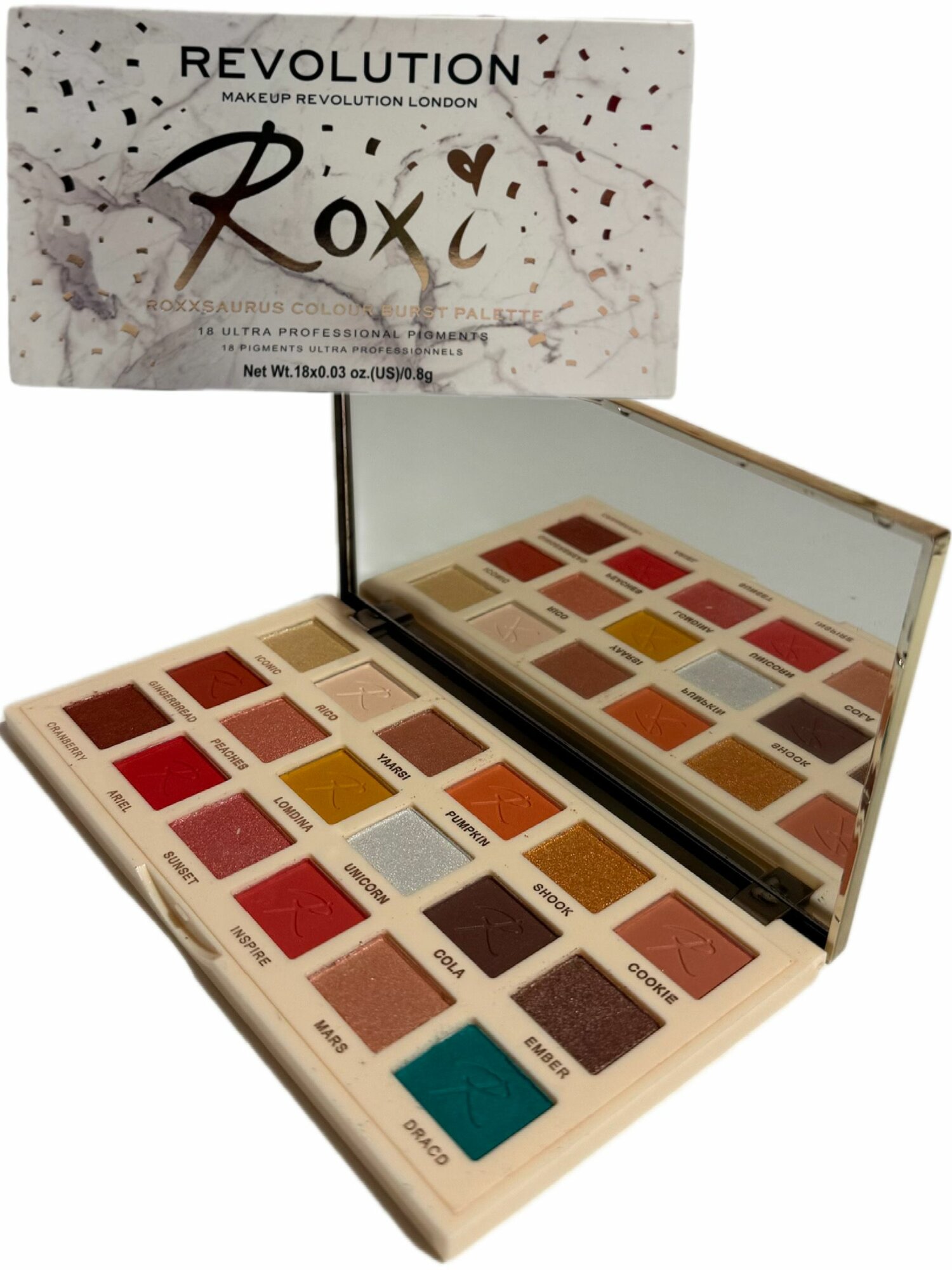 REVOLUTION ROXI Тени для век палетка 18 оттенков, 18г