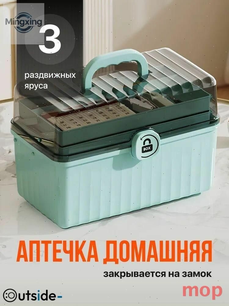 Автомобильная аптечка большой емкости — многослойная многофункциональная аптечка для медикаментов и быта, для авто