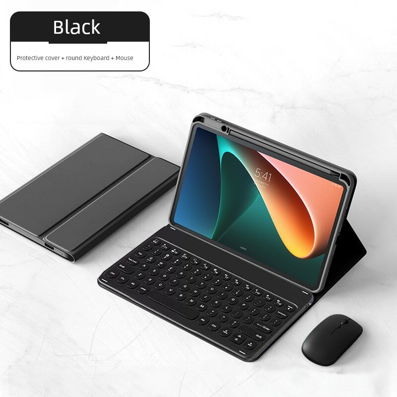 Чехол с клавиатурой для iPad Pro/Air 10.9-12.9" с тихим Bluetooth-мышью, противоударный силиконовый офисный комплект