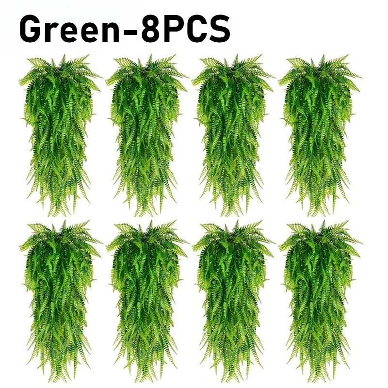 Искусственные лианы и папоротники для декора Green-8PCS