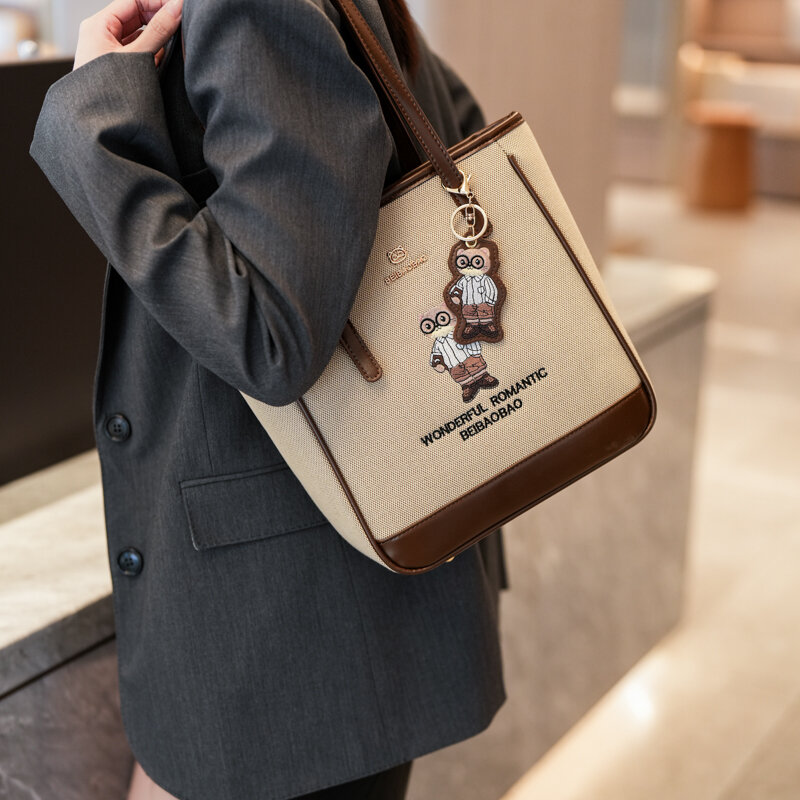 Сумка BeiBaoBao, фактура гладкая, экрю — фото 1