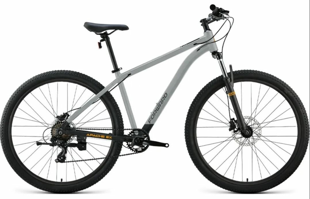 Велосипед 29 FORWARD APACHE SX, 29", рост 17", цвет серый/чёрный