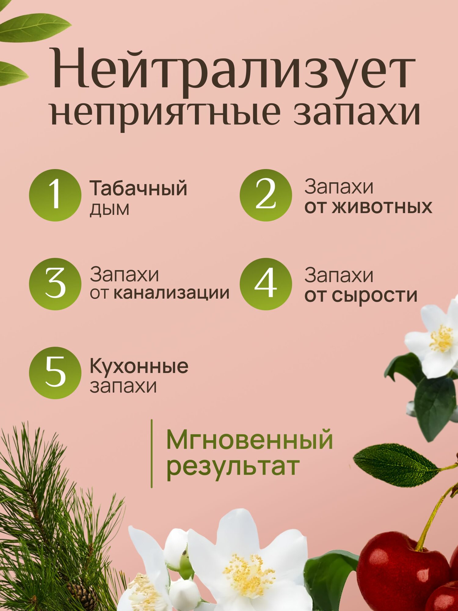 Освежитель для воздуха парфюмированный Cherry Forest 250 мл - спрей для дома, для офиса, для автомобиля. — фото 1