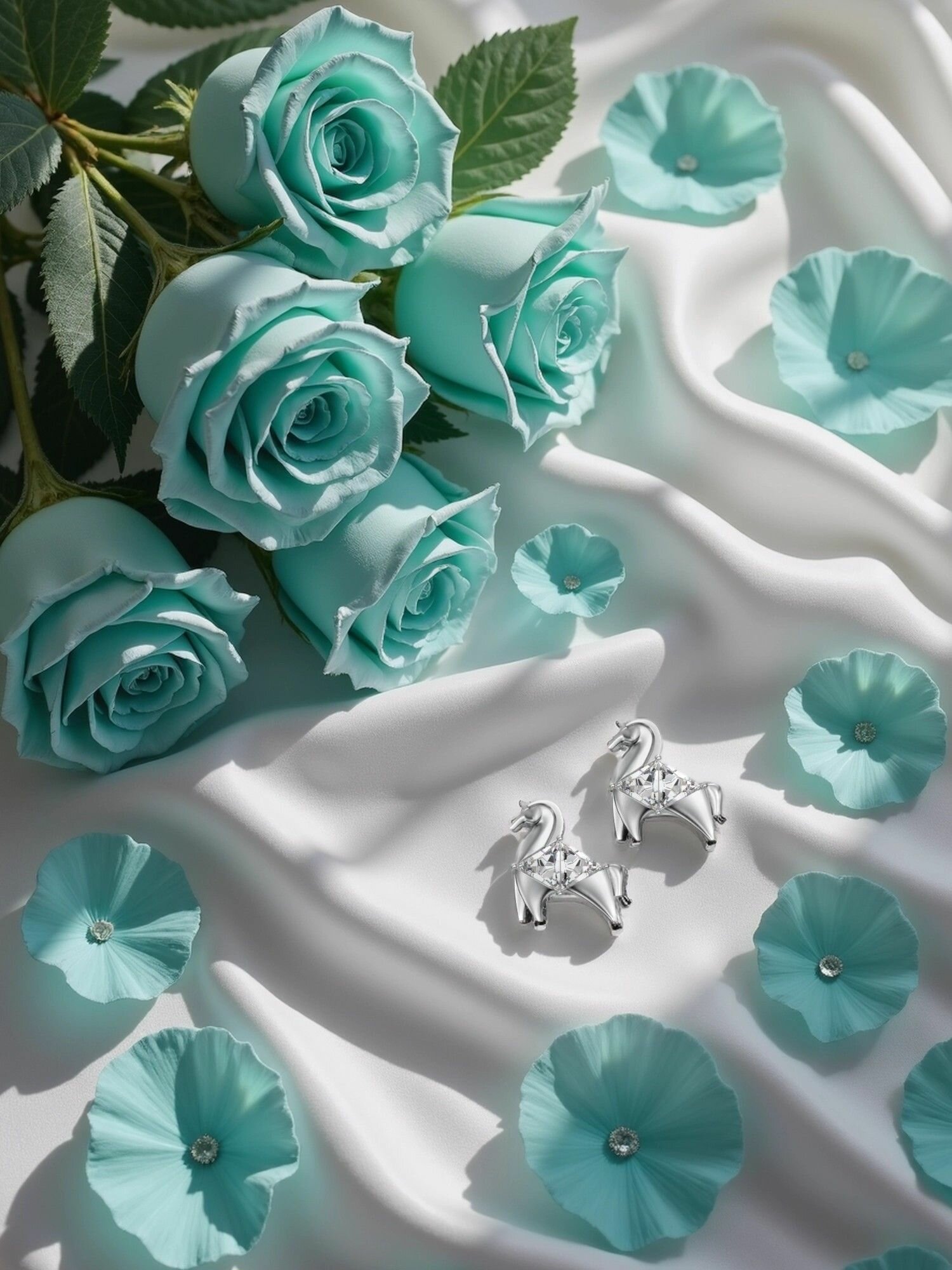 Серьги пусеты Город | Е, серебро, 925 проба, родирование