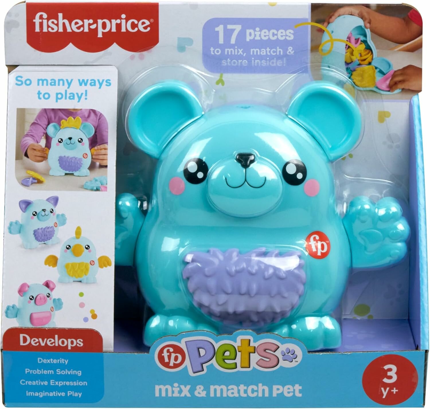 Развивающая игрушка Fisher-Price - Игрушка трансформер FP Pets "Удивительное превращение" -17 эл, от 3+ лет. - HXP18