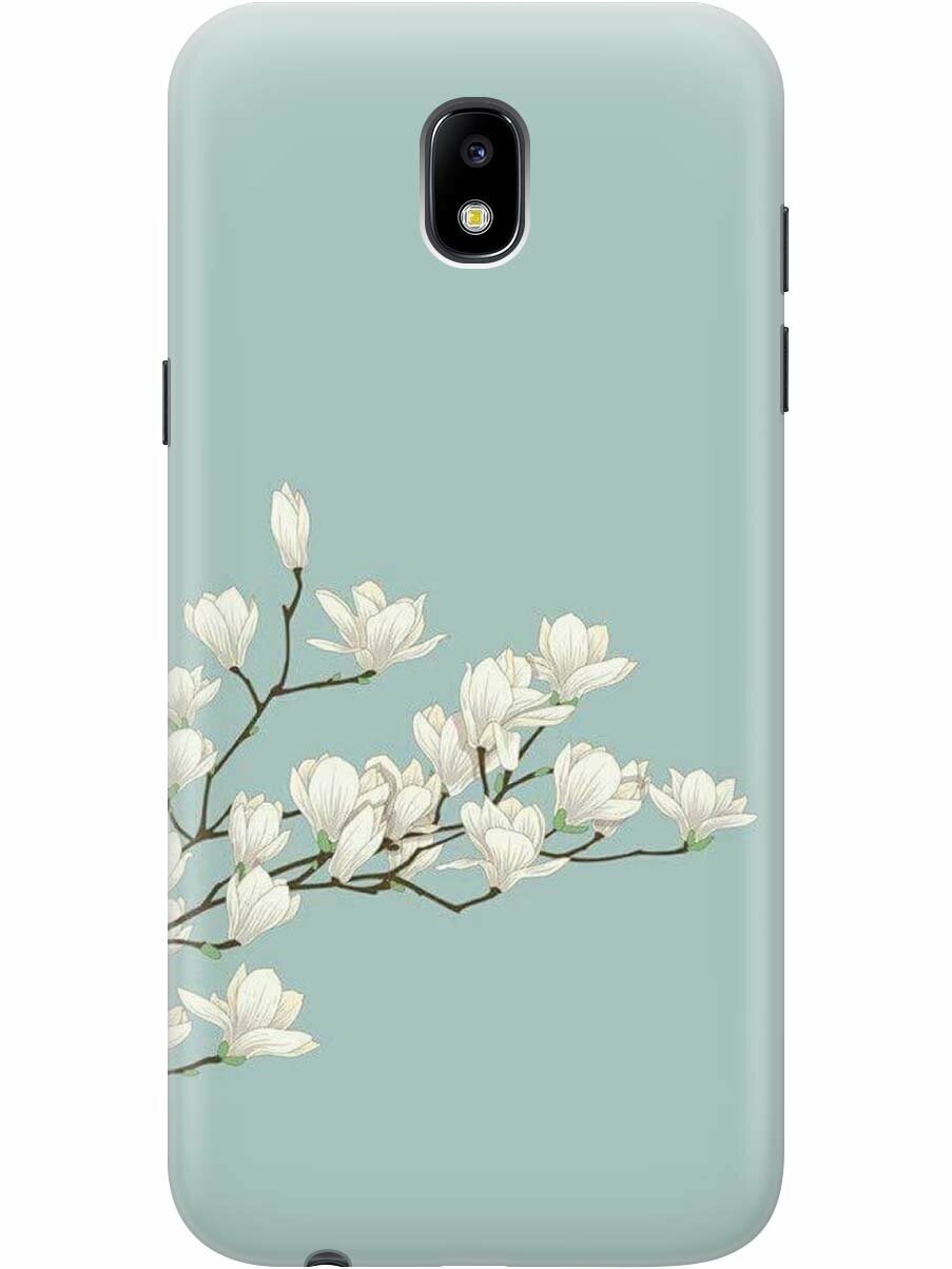 Чехол - накладка ArtColor для Samsung Galaxy J5 (2017) с принтом "Сакура на голубом"