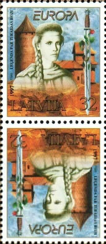 Почтовые марки Латвия 1997г. "Сказки и легенды" Сказки, Этнос MNH