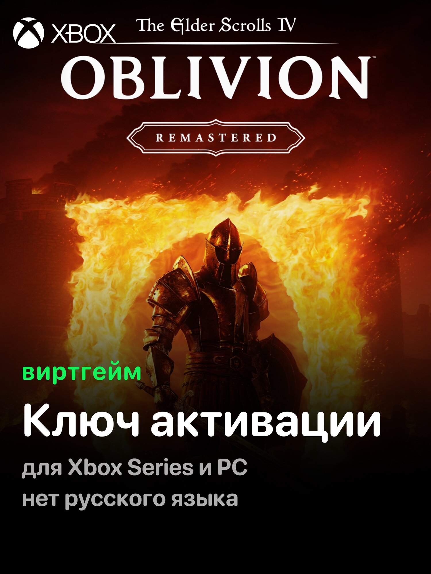 Игра The Elder Scrolls IV: Oblivion Remastered для Xbox Series X|S + PC (Ключ активации игры на ваш аккаунт)