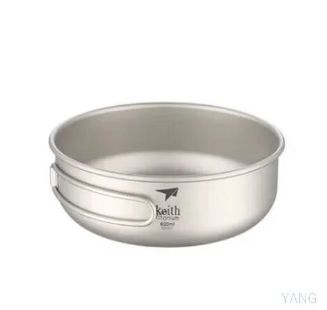 Миска титановая со складной ручкой Keith Titanium Ti5326 600ml