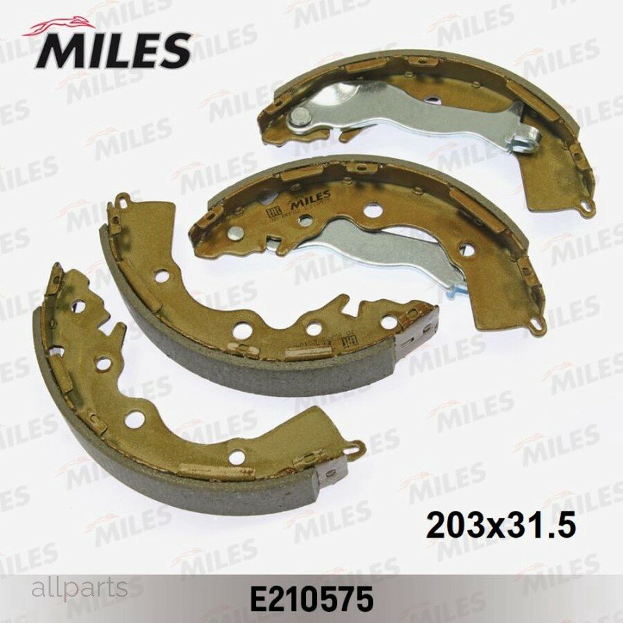MILES E210575 Колодки торм. бар. HYUNDAI ACCENT 1.4-1.6 05-/KIA RIO II 1.4-1.6 05- (203x31.5)