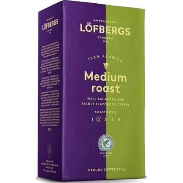 Кофе молотый Lofbergs Medium Roats, 500 г
